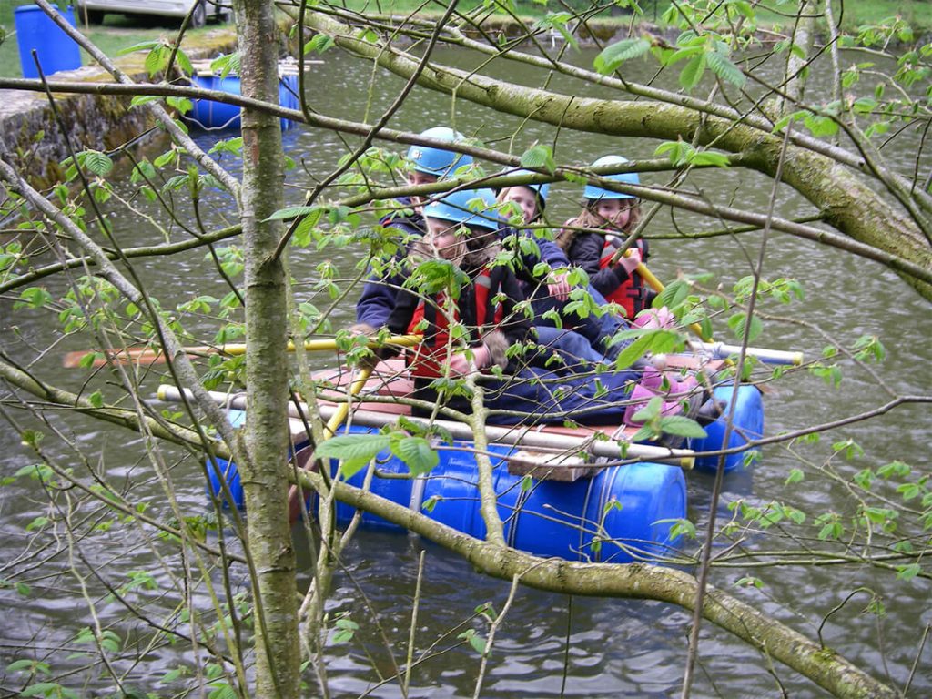 Raft Building for Team Building in South Wales | Raft Building in Wales